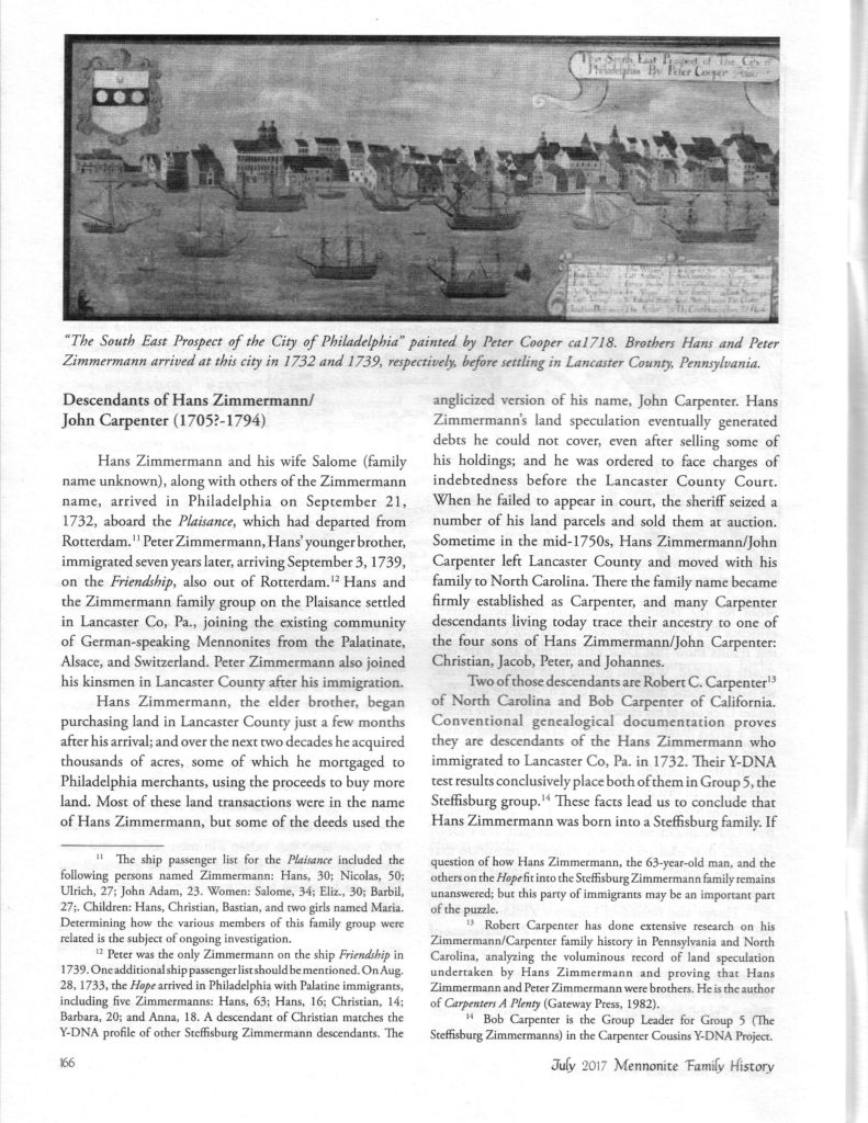 “Hunting Our Common Zimmermann Ancestor: Combining 21st century ...